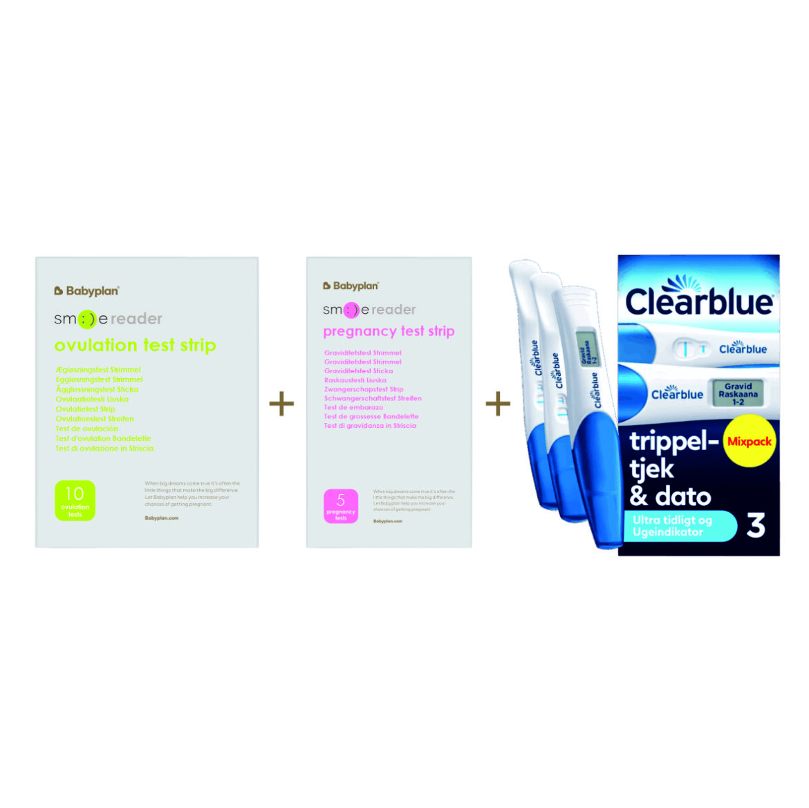 Bundle med Clearblue Triple Check + New Smile Reader